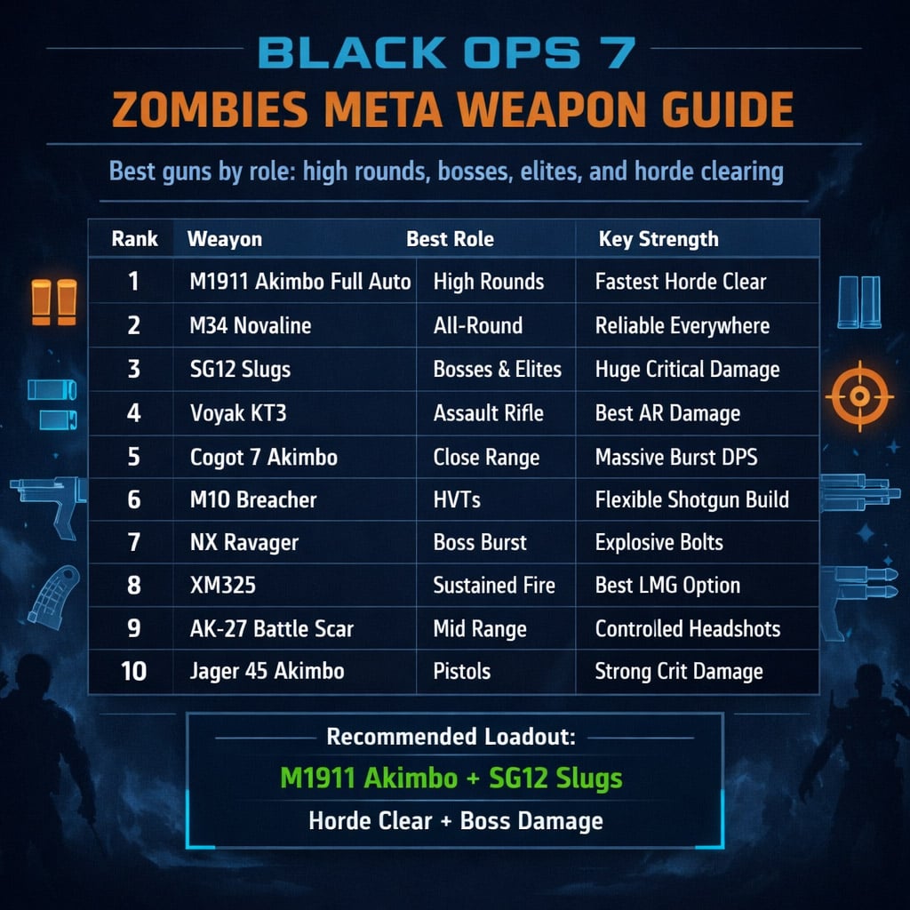 Black Ops 7 Best Meta Weapons and Builds in Zombies