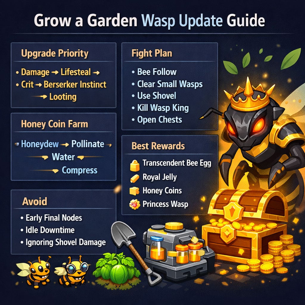 Grow a Garden Wasp Update Guide: Best Upgrades, Wasp King Strategy ...