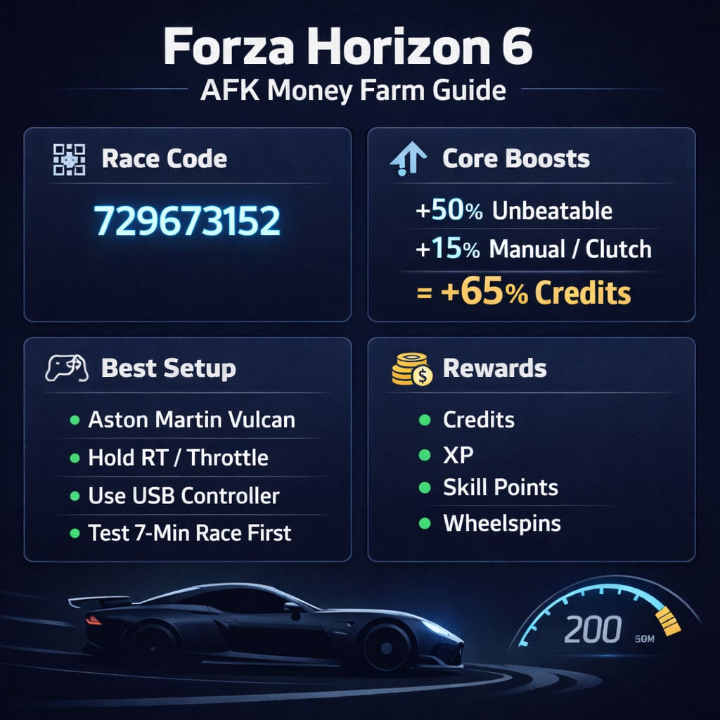 Fastest Forza Horizon 6 AFK Money Farm: Credits, XP, Skill Points ...