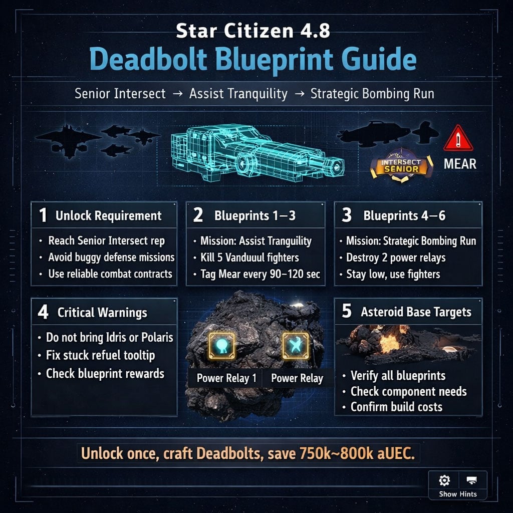Star Citizen 4.8 Deadbolt Blueprint Guide: How to Unlock Deadbolt ...