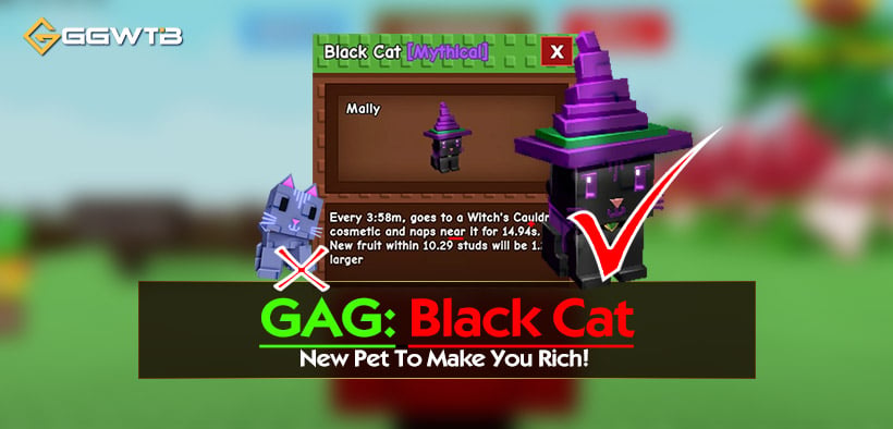 Grow a Garden: Black Cat - New Pet To Make You Rich!