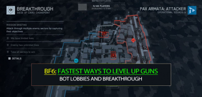 Battlefield 6 Fastest Ways to Level Up Guns and Player Rank with Bot ...