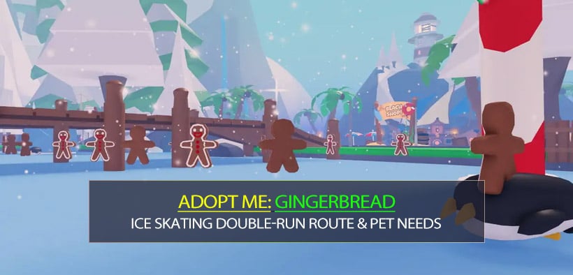Adopt Me Gingerbread Farming with Ice Skating Double-Run Route & Pet ...