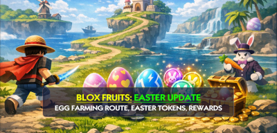 Blox Fruits Easter Update Guide: Best Egg Farming Route, Easter Tokens ...
