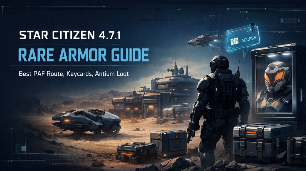 Star Citizen 4.7.1 Rare Armor Guide: Best PAF Farm, Keycards, Antium Drops