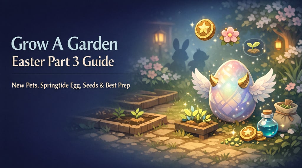 Grow A Garden Easter Part 3 Guide: New Pets, Springtide Egg, Seeds ...