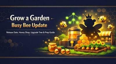 Grow a Garden Busy Bee Update Release Date, Honey Shop, Upgrade Tree
